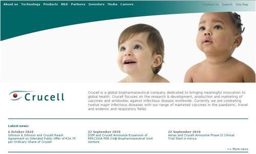 嬌生擬以24.2億美元買下荷蘭疫苗業者Crucell | 鉅亨網 - 個股