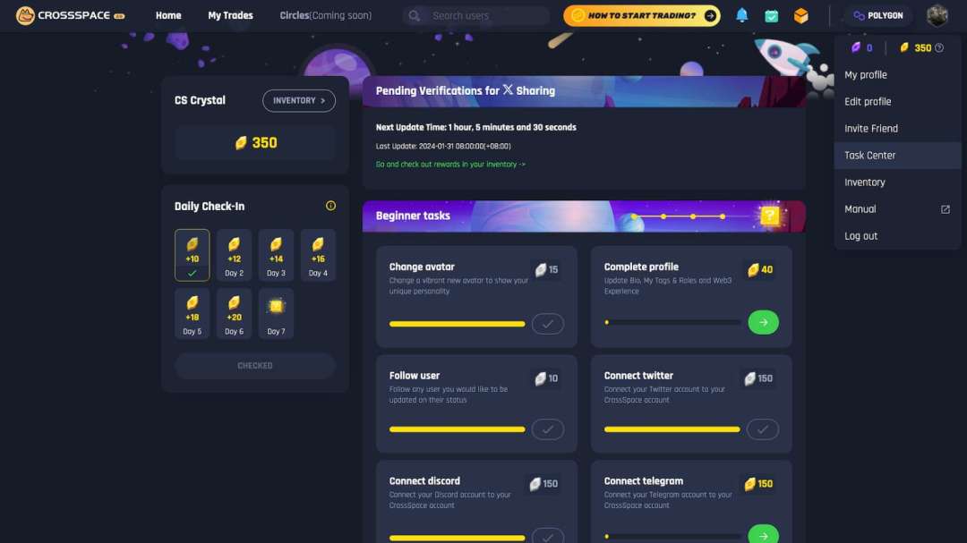 全新的網紅獲利方式！SocialFi 是什麼？實測 CrossSpace，竟然還有全中文攻略 | 鉅亨網 - 鏈文